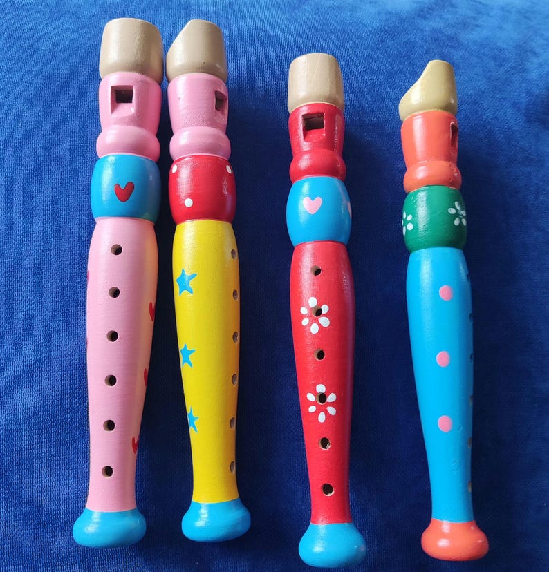 Wooden Recorder - Child's Music Toy - Christmas Gift - Stocking Fillers ...