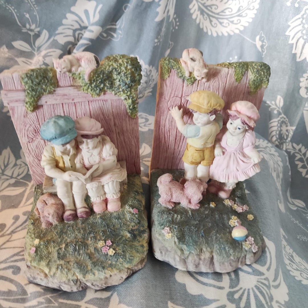 Vintage Victorian Inspired Bookends - Home Decor - Bookcase Accessories ...