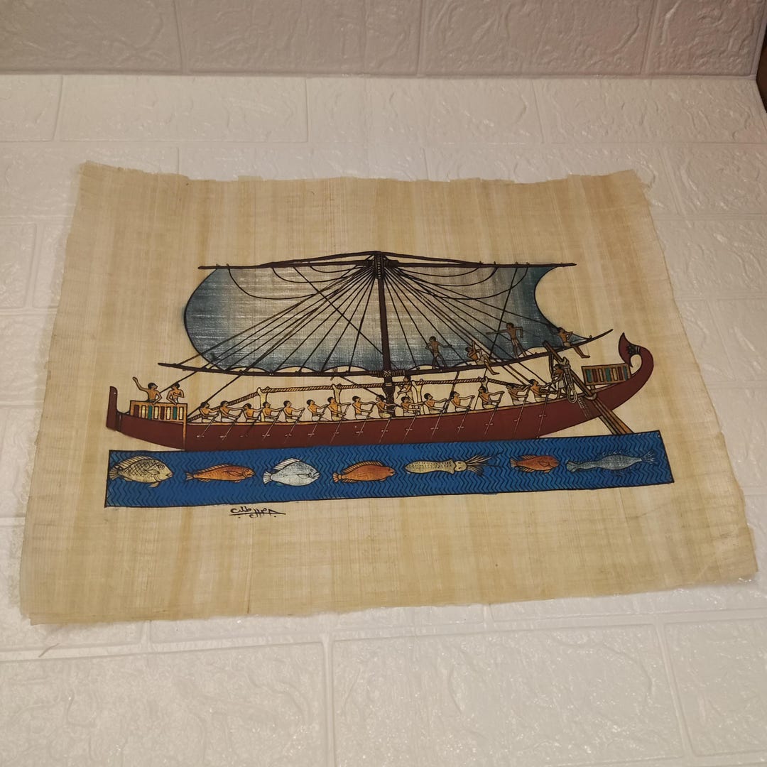 Genuine Egyptian Papyrus - Hand Painted Egyptian - Wall Decor ...