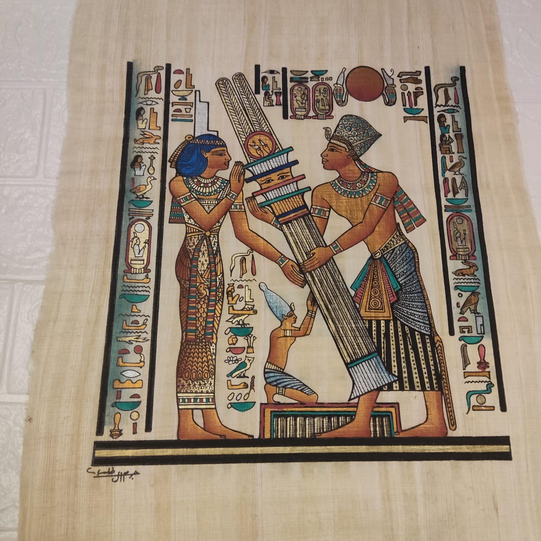 Genuine Egyptian Papyrus - Hand Painted Egyptian - Wall Decor ...