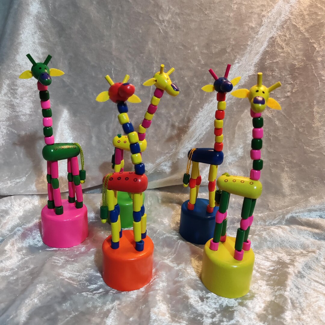Vintage Inspired - Dancing Giraffes - Jointed Puppets - Wooden Toys ...