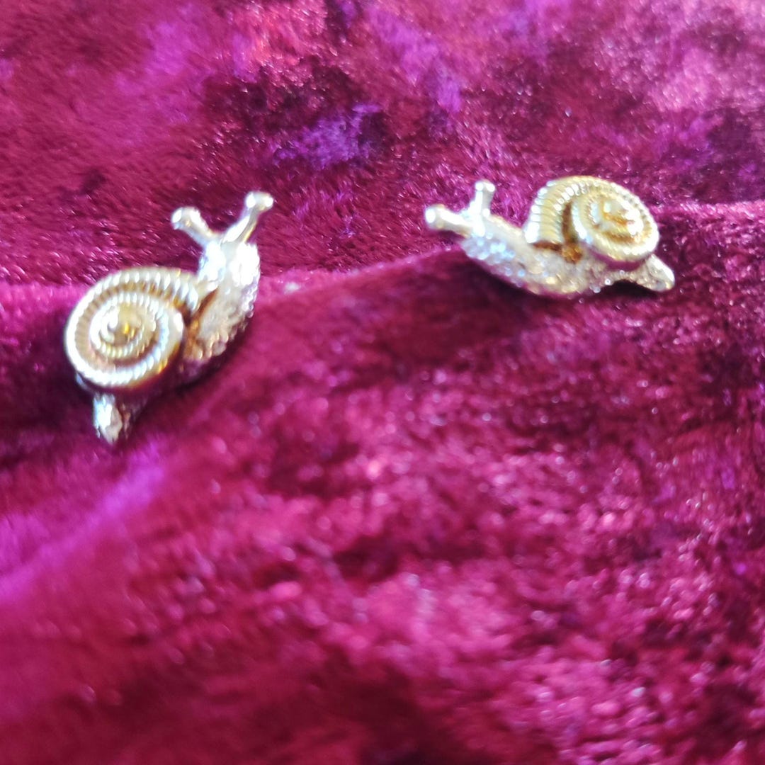 Snail Stud Earrings - Petite Snail Design Jewellery - Classic - Elegant ...