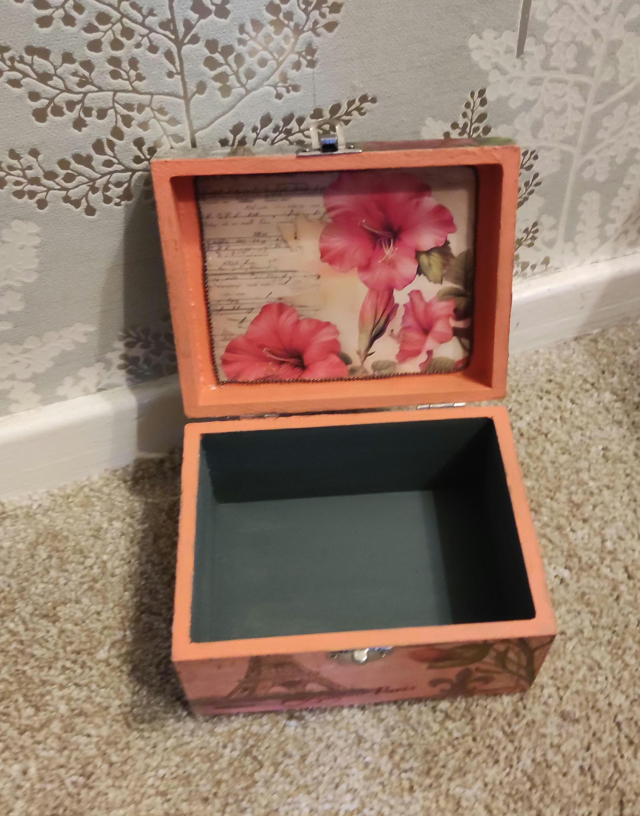 Vintage Style Box Clutter Box Trinket Box Jewellery Box Keep Safe Box ...