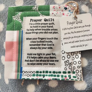 Handcrafted Prayer Quilt - Pocket Scripture - Spiritual - Memorial ...