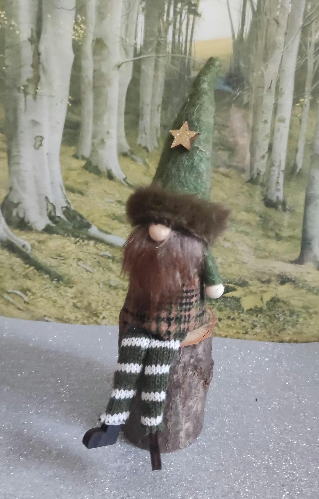 Gonk Gnome - Shelf Sitter - Home Decor - Wood Log Knome - Table Decor ...