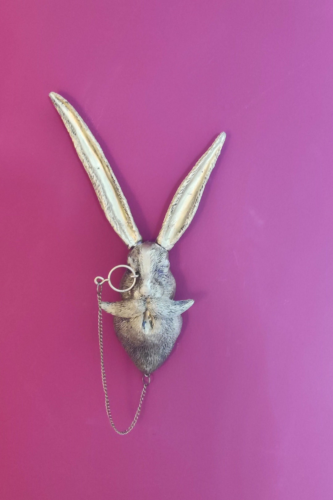 Vintage Style Rabbit Head - Rabbit With Monocle Sculpture - Home Décor ...