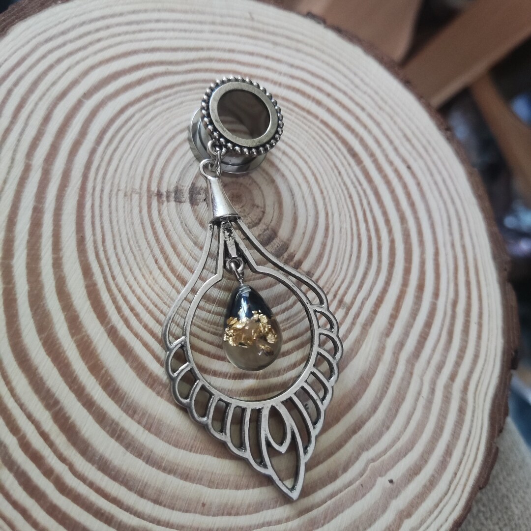 Flesh Hole - Tube Earring - Ear Tunnel - Plug Earrings - Dangle ...