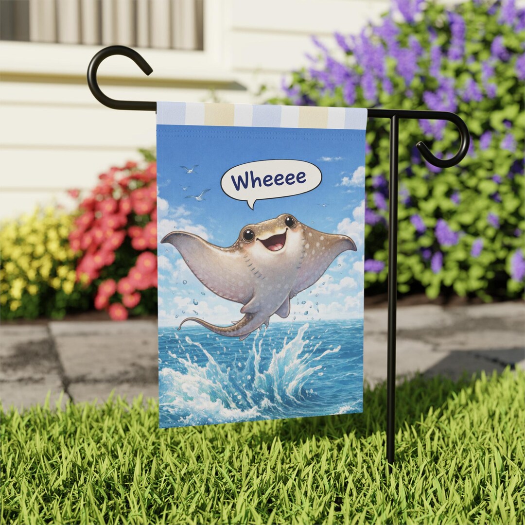 Customizable Stingray Garden Flag | Ocean Themed Yard Flag | Beach ...
