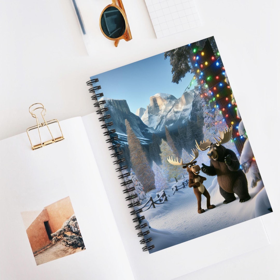 The Moose and Whimsical Bear Notebook Cute Animal Journal for Nature ...