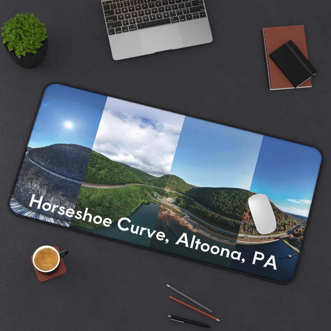 Horseshoe Curve Desk Mat | Pennsylvania Railway Mouse Pad | Railroad ...