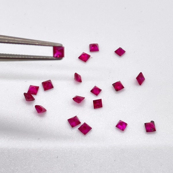 Princess Cut Ruby - Etsy