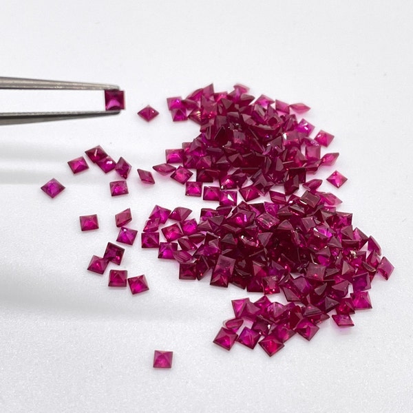 Princess Cut Ruby - Etsy
