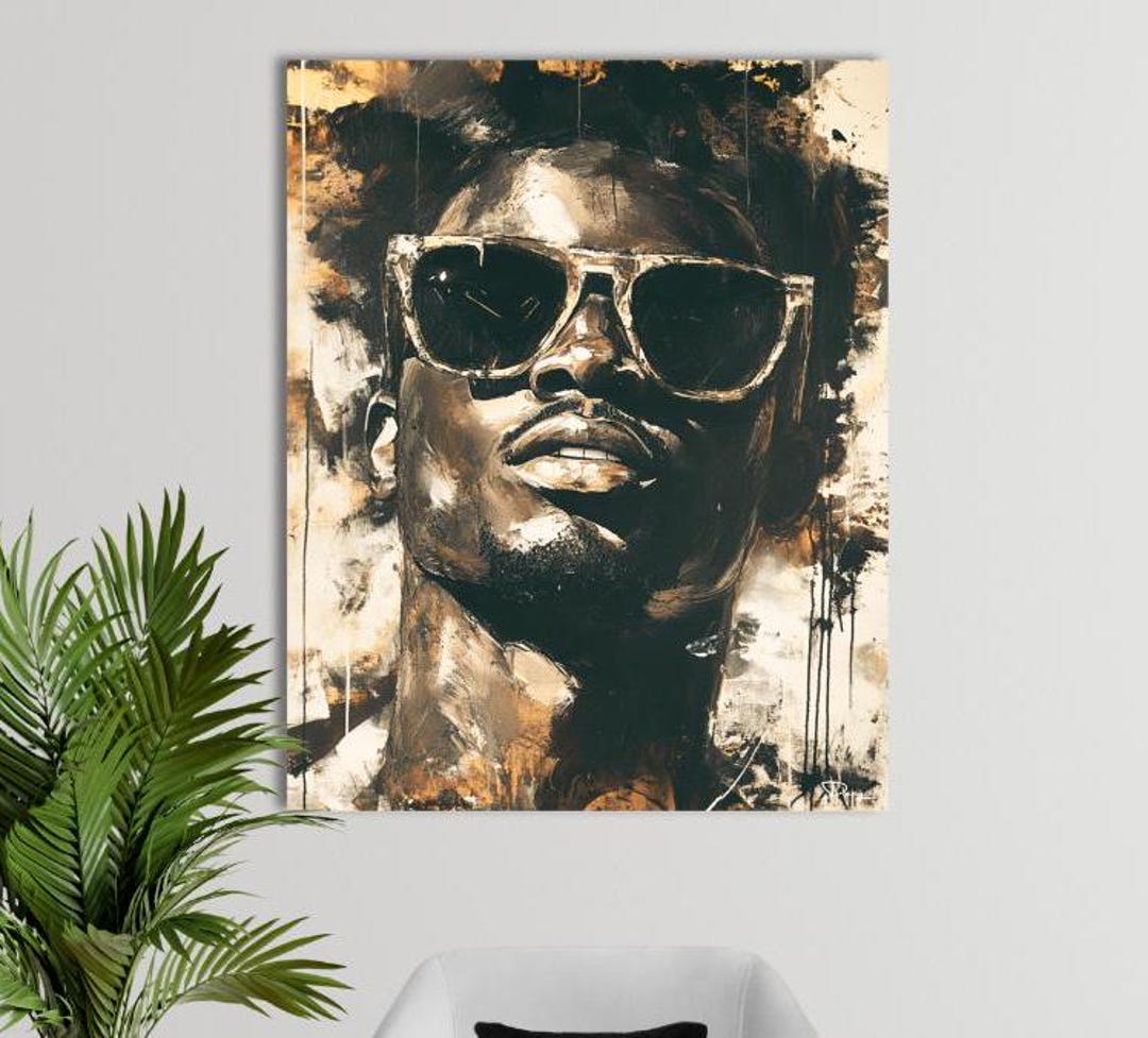 Cool Dude Abstract Wall Art Decor Wall Decor Black Art Prints Black ...