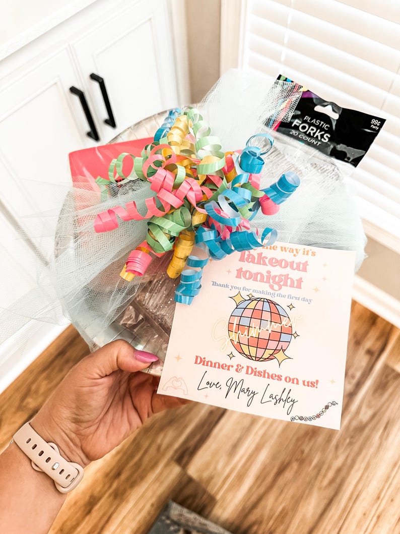 Teacher Gift, Back to School Teacher Gift, Dishes, Dinner, Gift Card ...