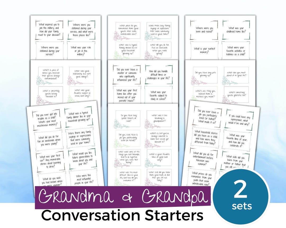 Conversation Starters for Grandma & Grandpa, Tell Me Your Story ...