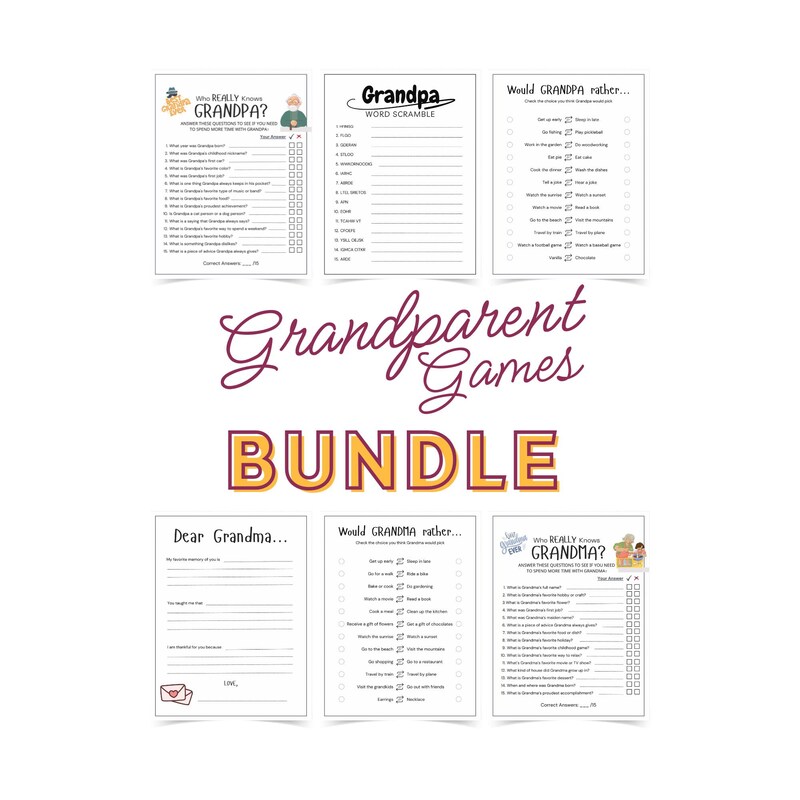 Family Gathering Games - Etsy