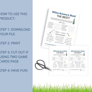 Father's Day Printable Game | Simple One-page Fun Activity for All Ages ...