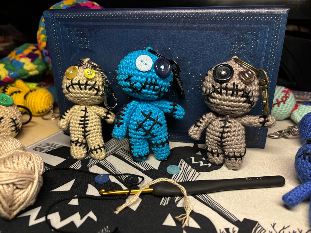 Small Custom Crocheted Amigurumi Voodoo Doll Keyring - Etsy