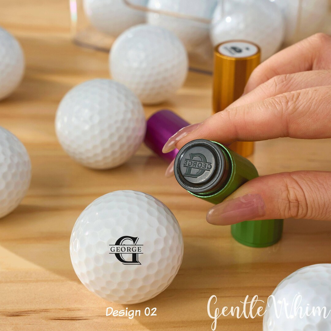 Custom Name Golf Ball Stamp, Personalized Golf Stamps, Golf Logo Stamp ...