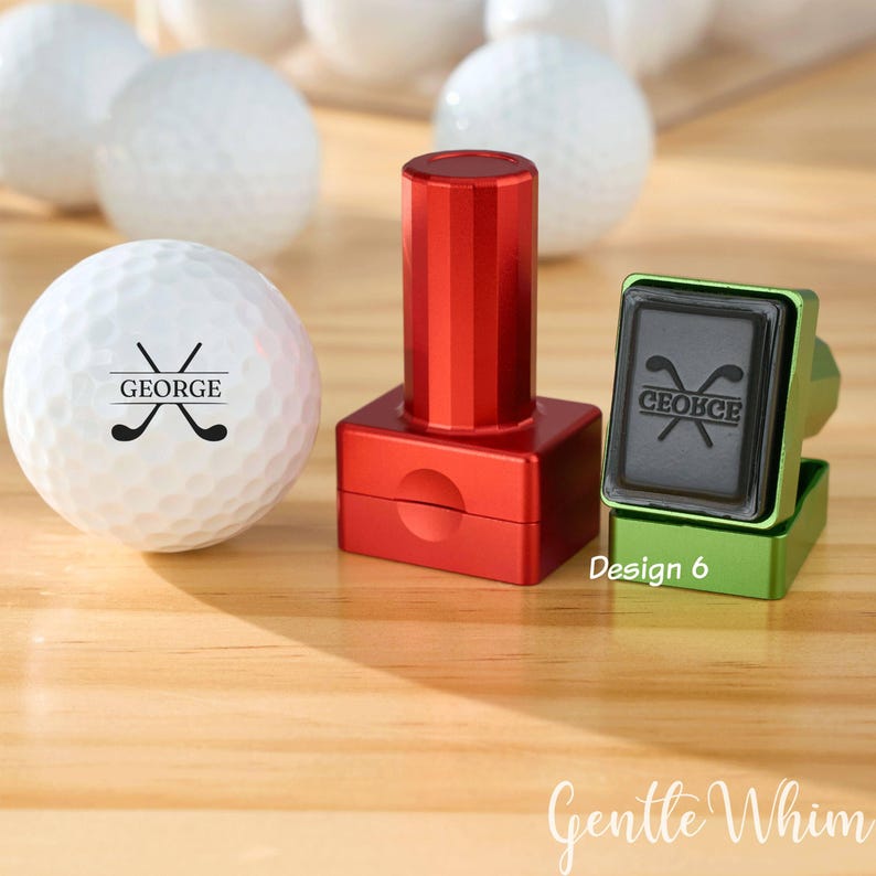 Custom Name Golf Ball Stamp, Personalized Golf Stamps, Golf Logo Stamp ...