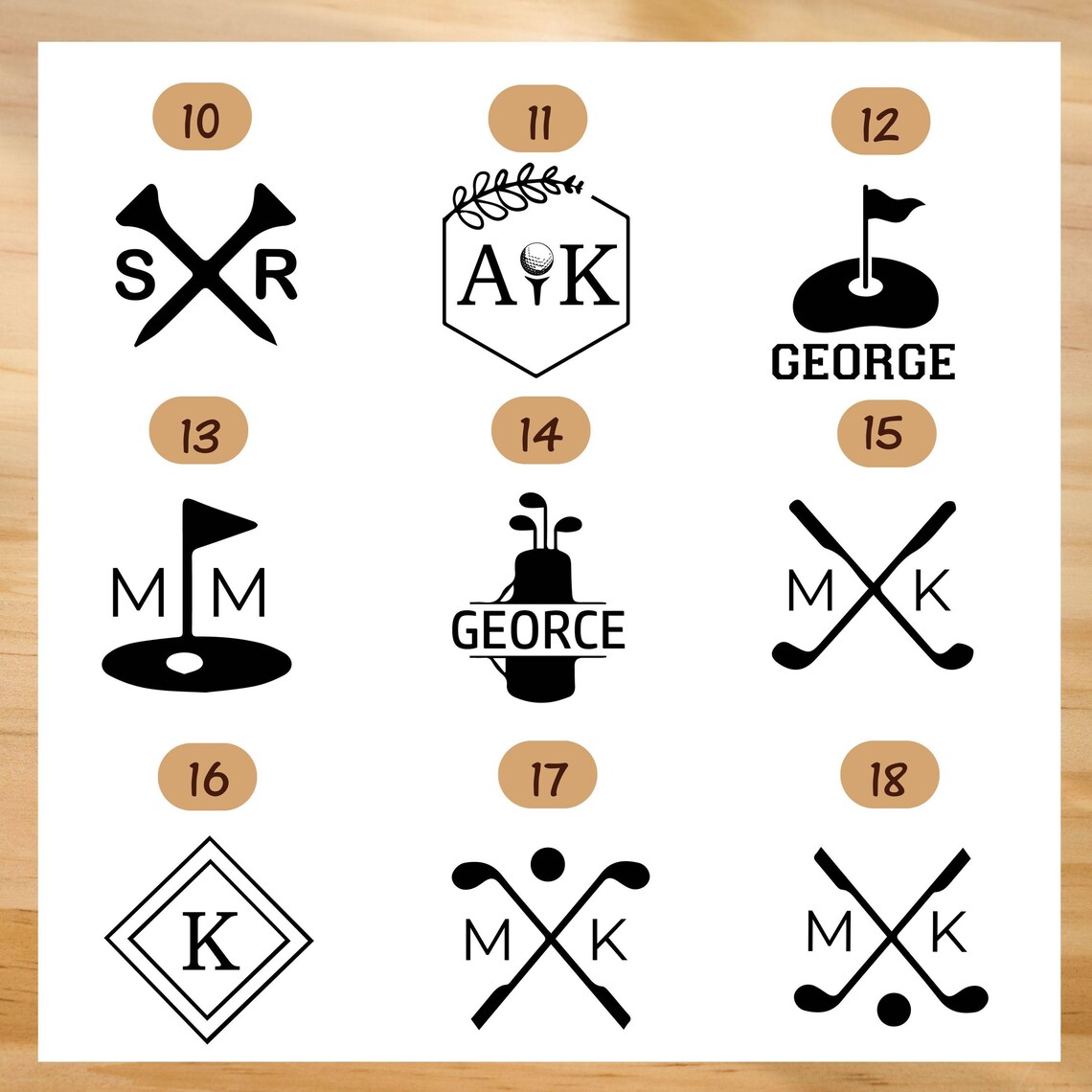 Custom Name Golf Ball Stamp, Personalized Golf Stamps, Golf Logo Stamp ...