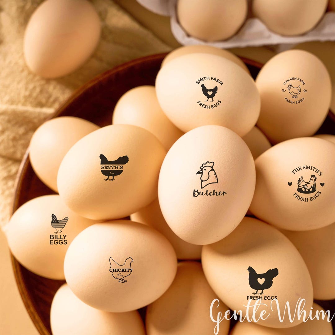 Custom Egg Stamp, Personalised Eggs Stamp, Chicken Coop Gifts for ...