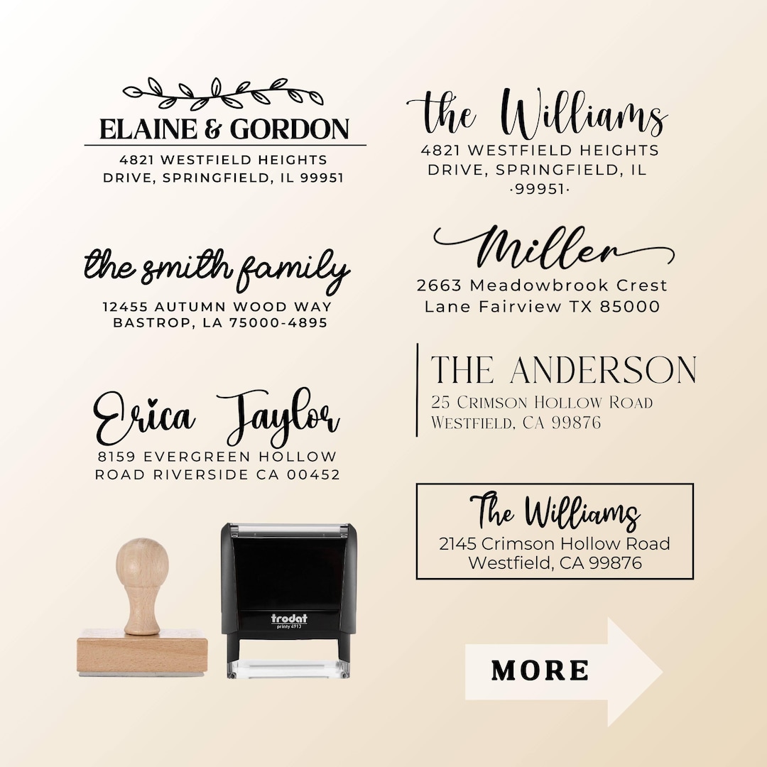 Custom Return Address Stamp, Self-inking Address Stamp, Wood Stamp ...