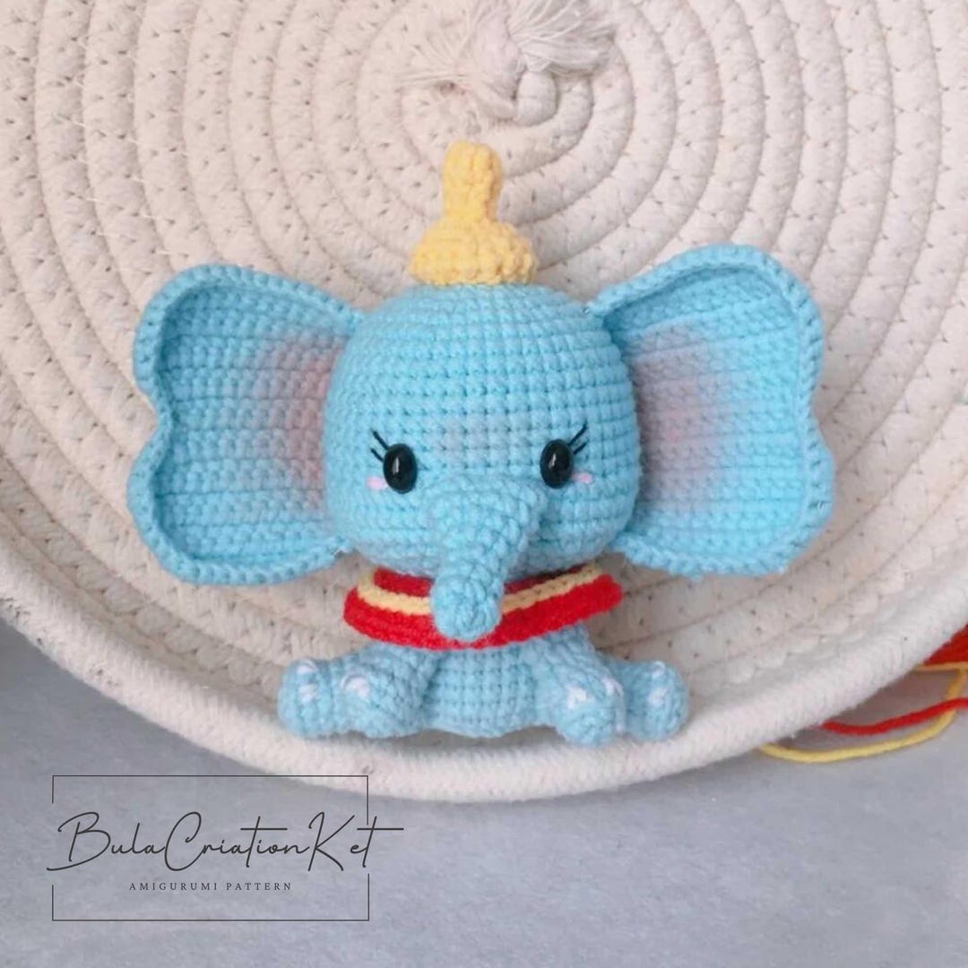 Dumbo Elephant Crochet Pattern, Amigurumi Animal Cute, Easy Crochet ...