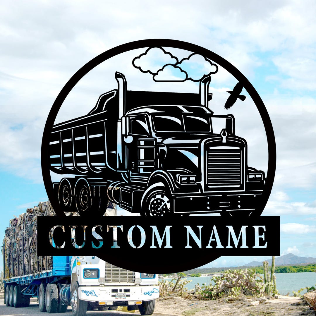 Custom Log Truck Metal Name Sign,personalized Truck Driver Metal Wall ...