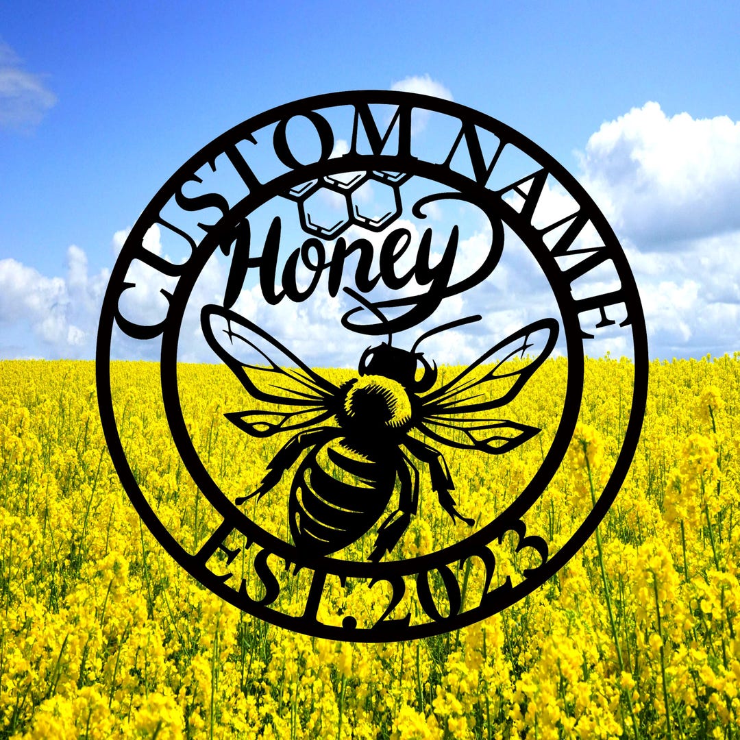 Custom Beehive Metal Wall Decor,personalized Rustic Bee Metal Sign ...