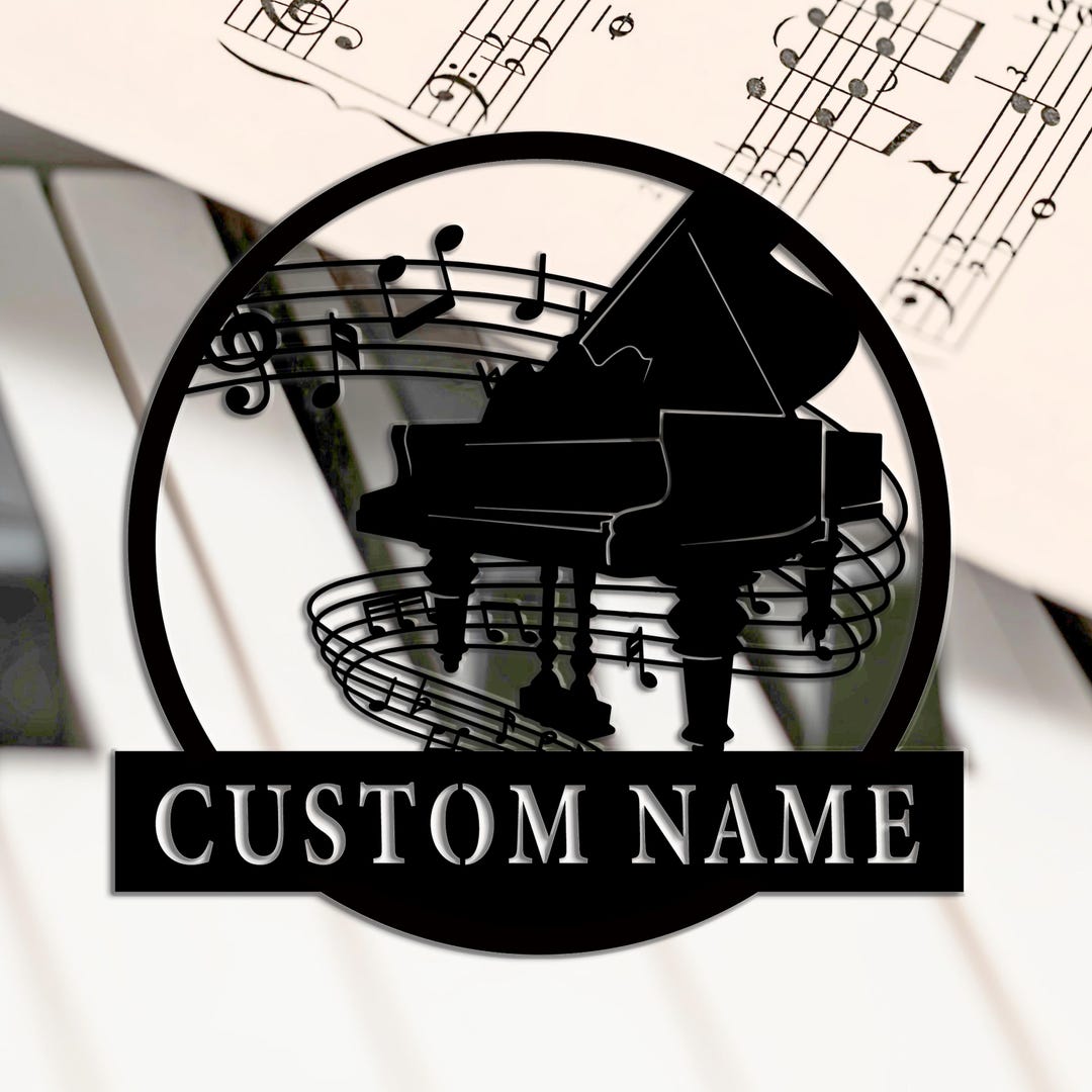 Custom Piano Metal Sign,personalized Piano Metal Wall Art,piano Wall ...