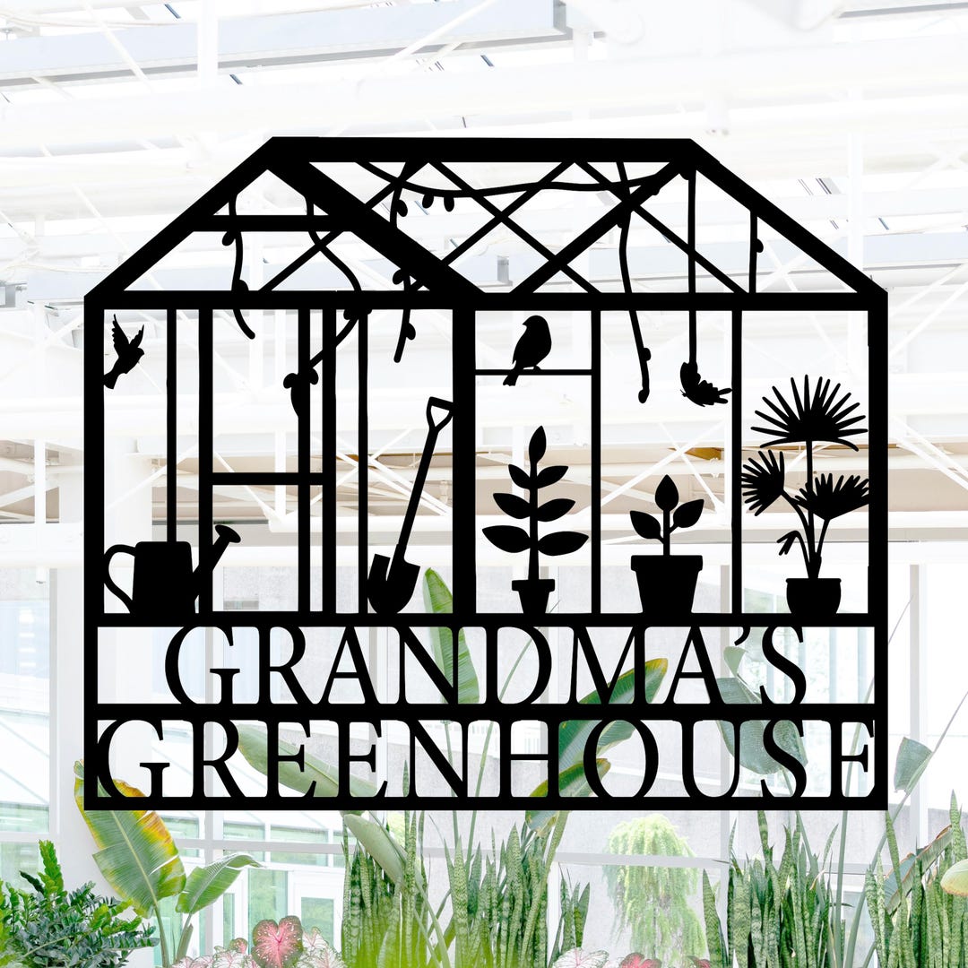 Custom Greenhouse Metal Wall Art,personalized Greenhouse Hanging Metal ...