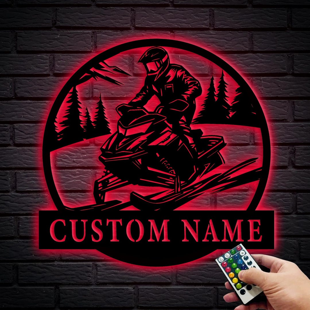 Custom Snowmobile Metal Wall Art,personalized Snowmobile Metal Wall ...