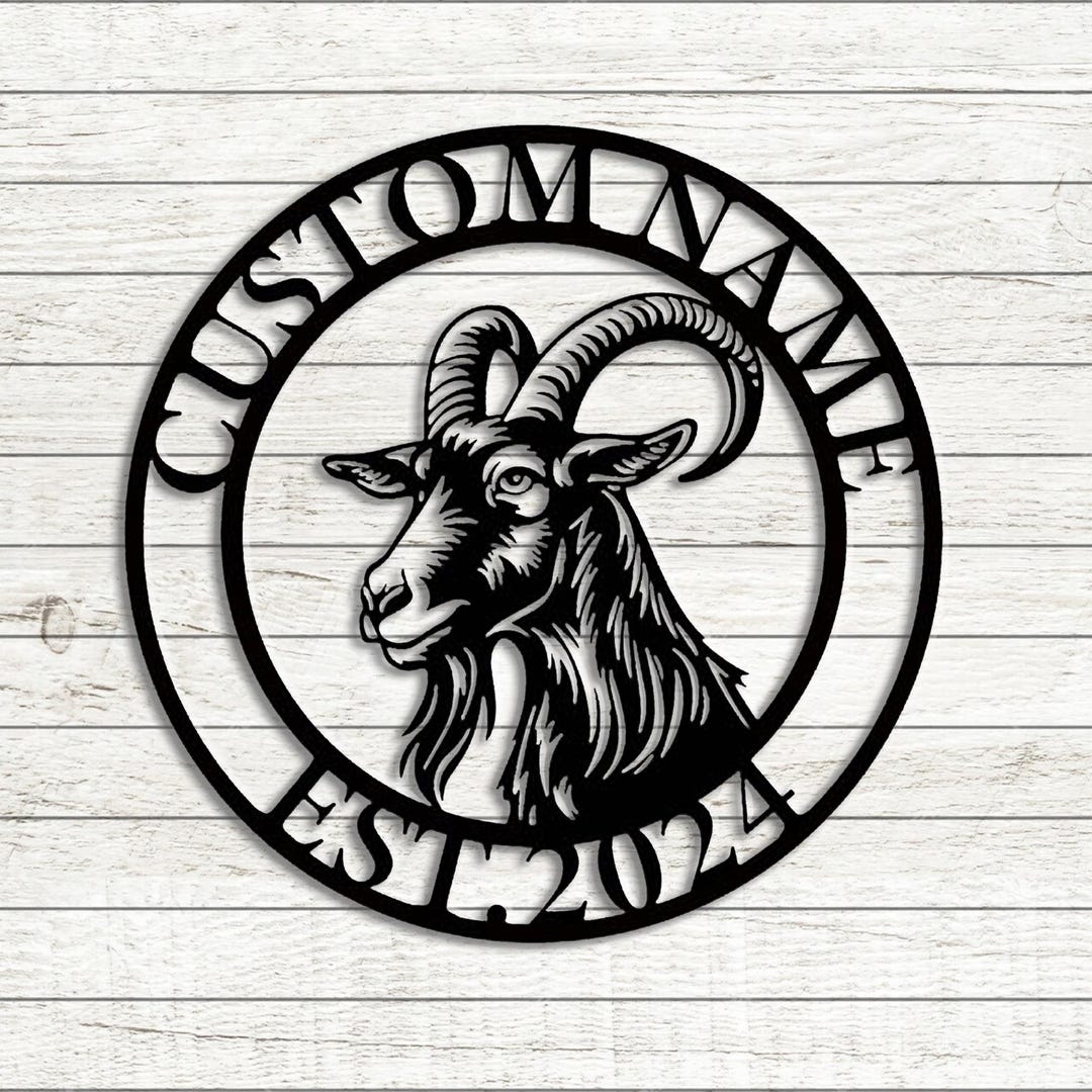 Personalized Goat Ranch Farm Metal Wall Art,custom Goat Farm Name Metal ...