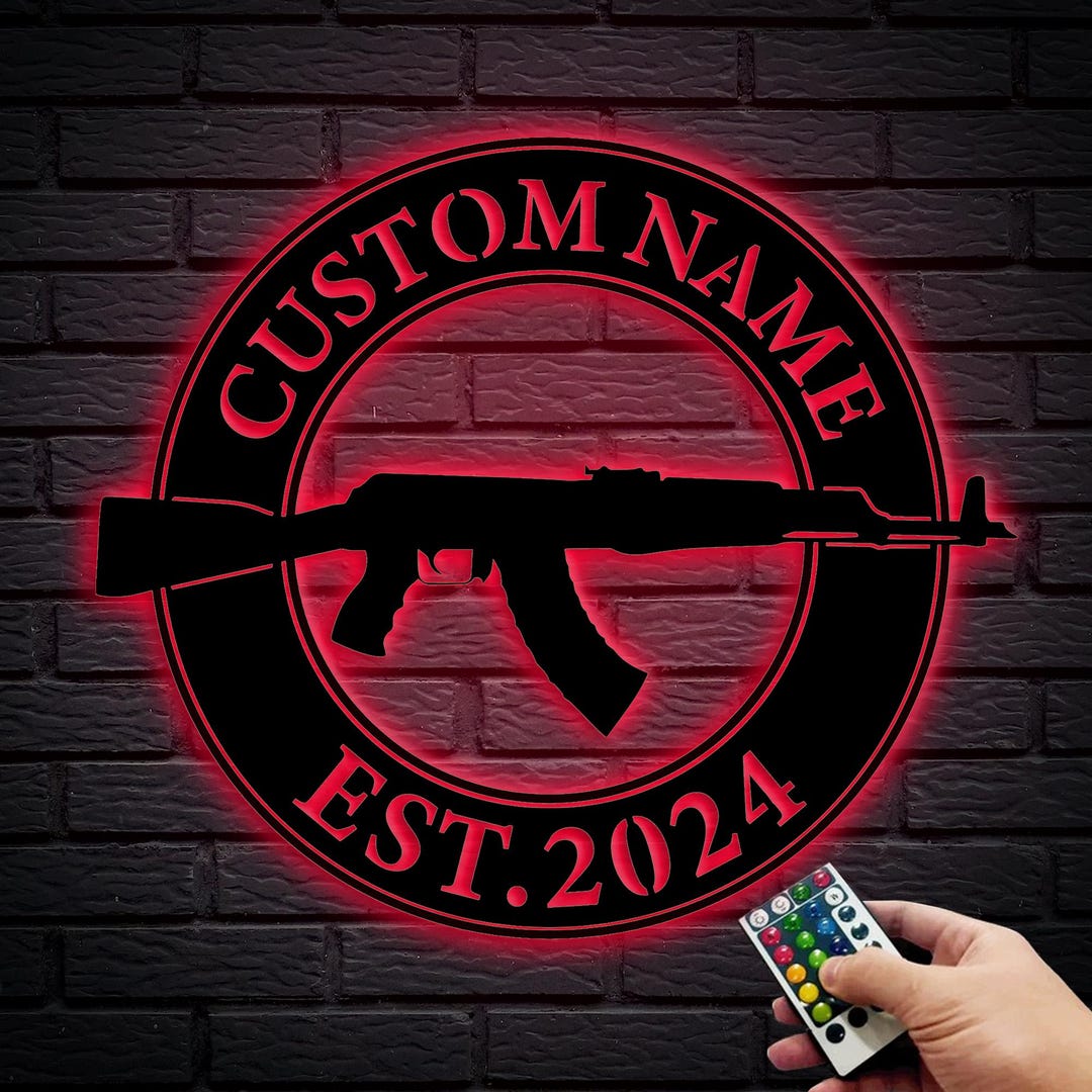 Personalized Rifles Metal Sign,custom Metal Crossed Rifles Sign ...