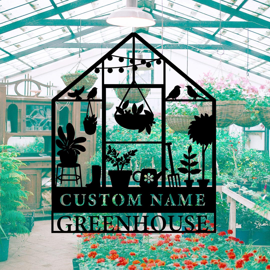 Custom Greenhouse Metal Garden Sign,personalized Gardener Name Sign ...