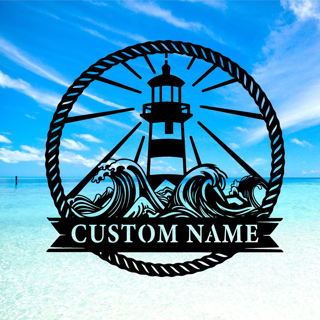 Personalized Lighthouse Metal Wall Art,custom Lighthouse Metal Sign ...