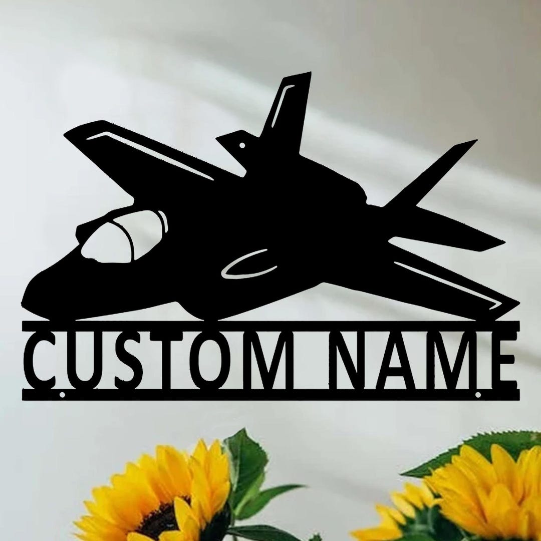 Personalized Fighter Aircraft Metal Wall Art,custom Fighter Jet Pilot ...