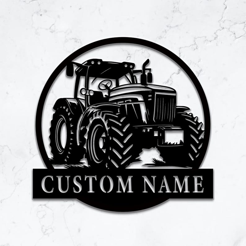 Custom Tractor Metal Wall Decor,personalized Tractor Name Metal Sign ...