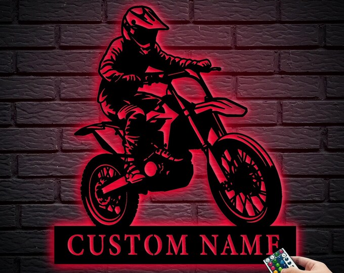 Choose Options Personalized Motocross Dirt Bike Flat 2D Acrylic ...