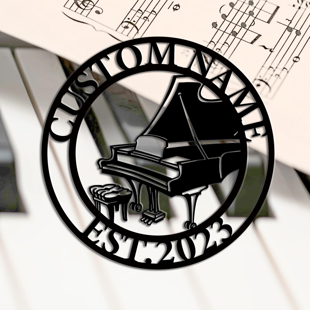 Personalized Music Piano Metal Wall Art,custom Piano Metal Sign,piano ...