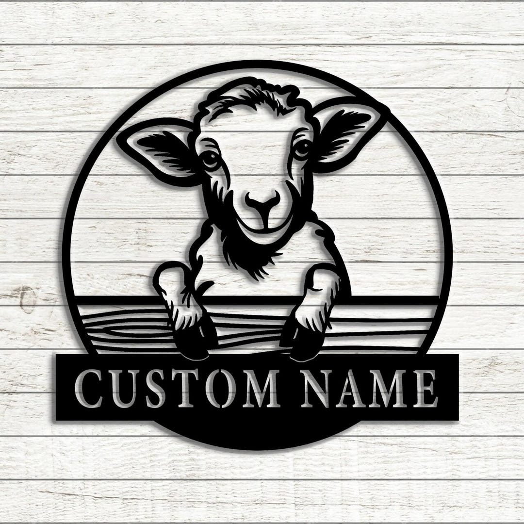 Custom Goat Metal Wall Art,personalized Goat Name Sign Decoration for ...
