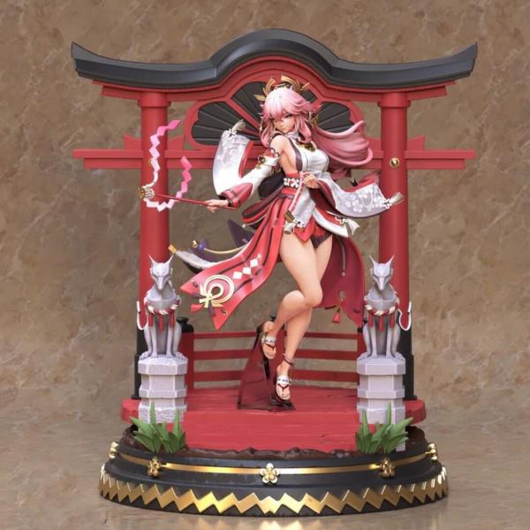 Genshin Impact Yae Miko Figurine Etsy 4046