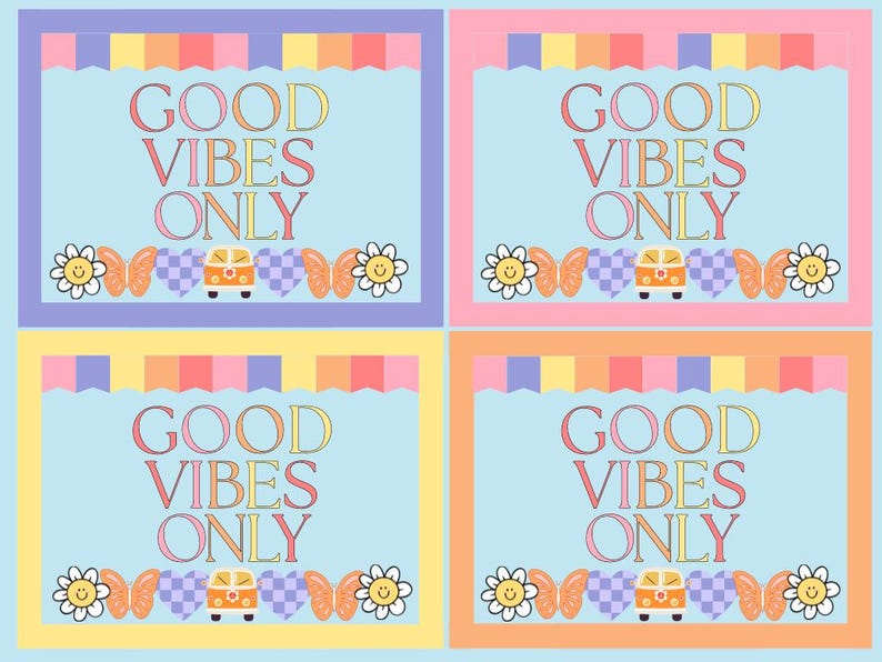 Good Vibes Only Bulletin Board Kit - Etsy