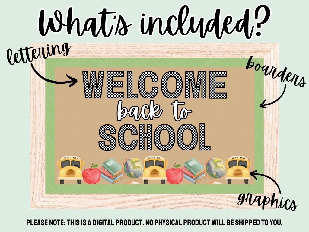 Back to School Bulletin Board Kit - Etsy