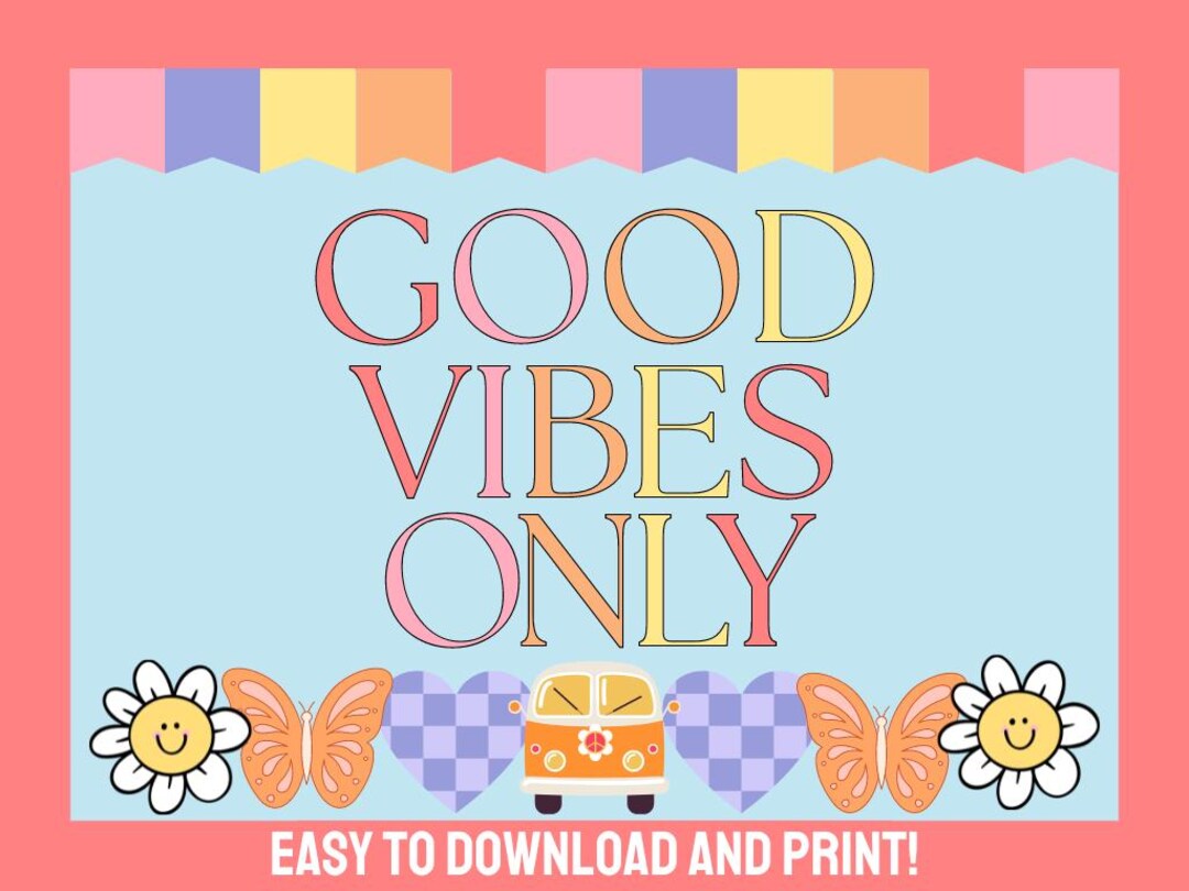 Good Vibes Only Bulletin Board Kit - Etsy