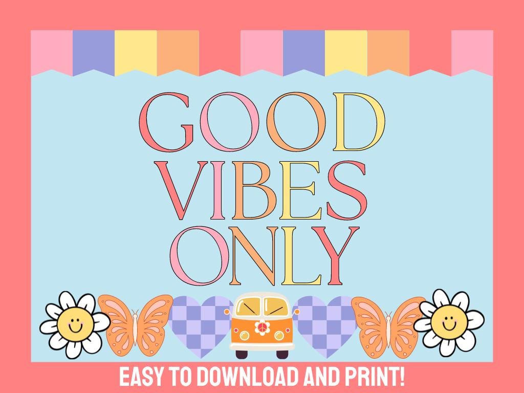 Good Vibes Only Bulletin Board Kit - Etsy