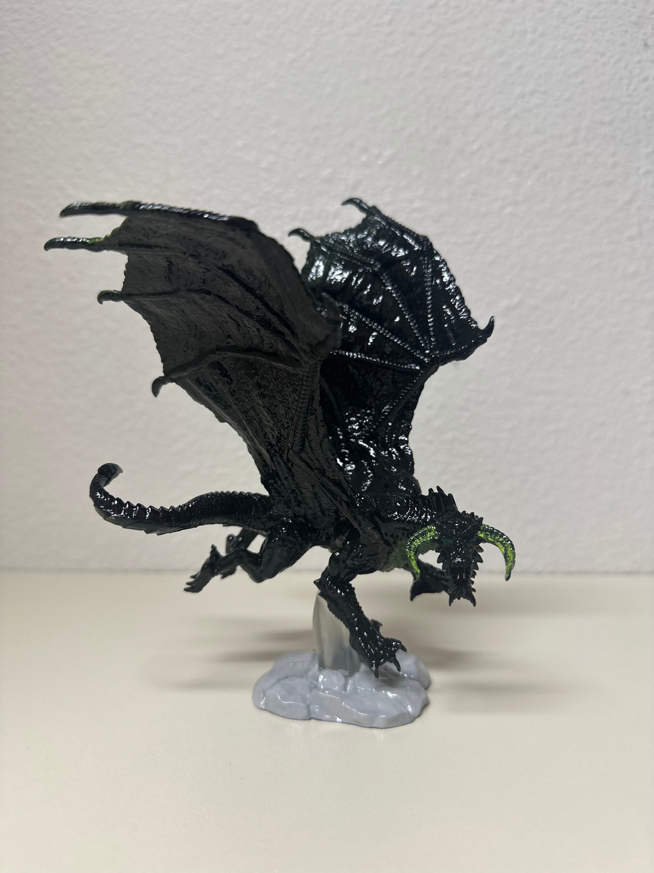 Hand Painted Adult Black Dragon Mini. - Etsy