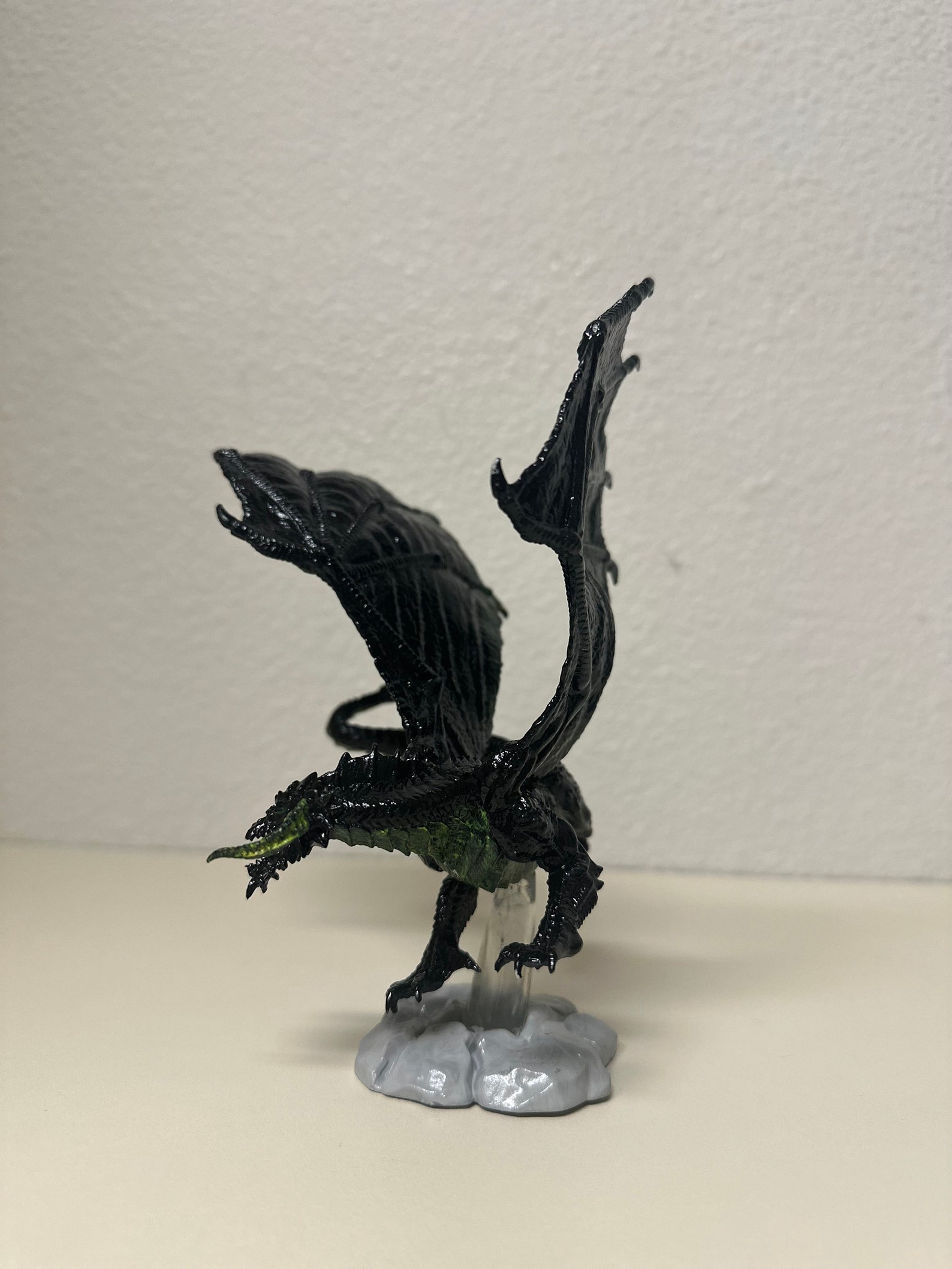 Hand Painted Adult Black Dragon Mini. - Etsy