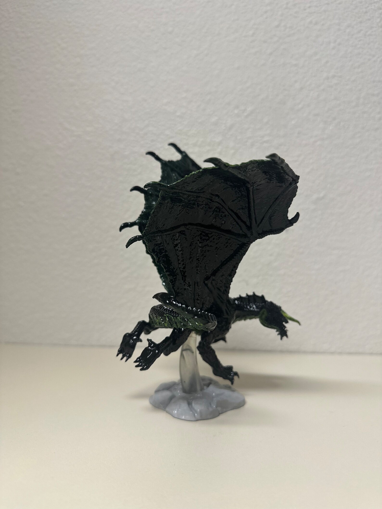 Hand Painted Adult Black Dragon Mini. - Etsy